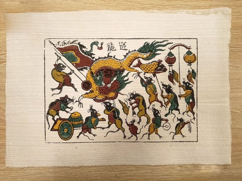 Tìm Hiểu Về Bức Tranh Dân Gian Đông Hồ Con Rồng - Art Việt